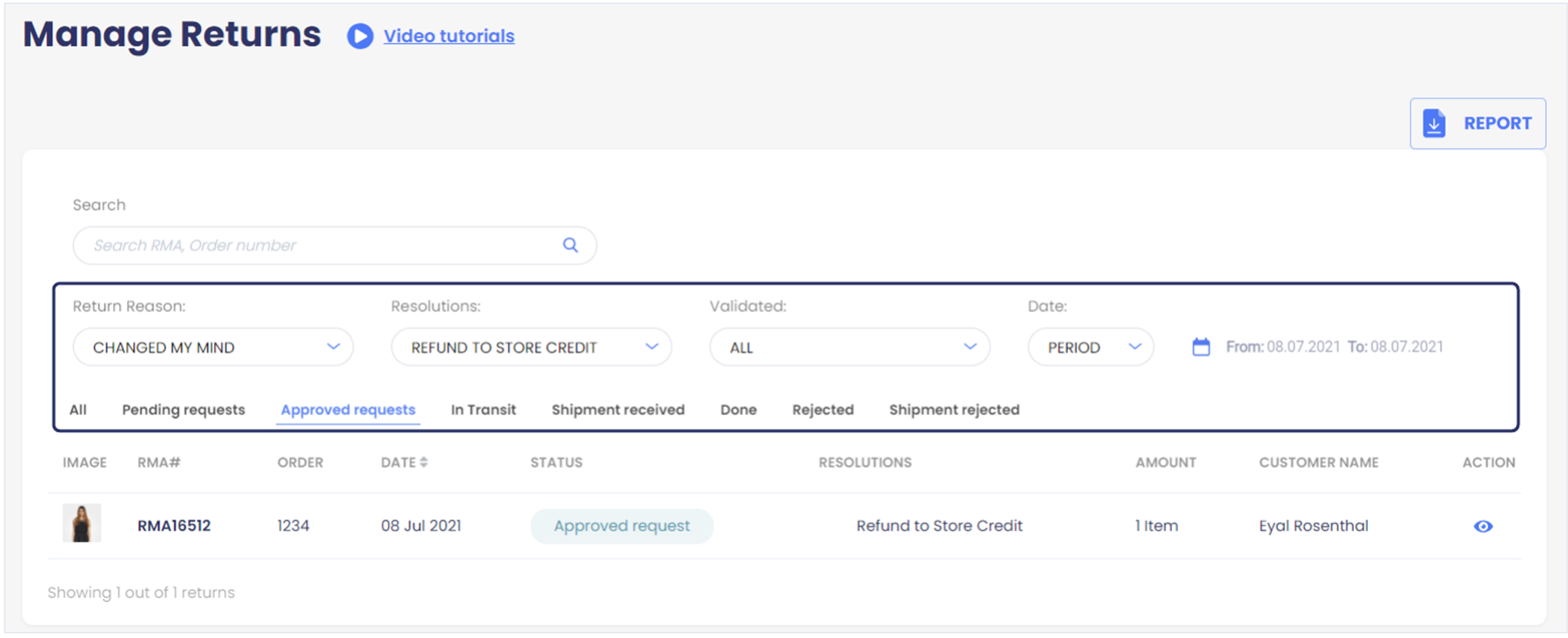 Tracking and Managing RMAs