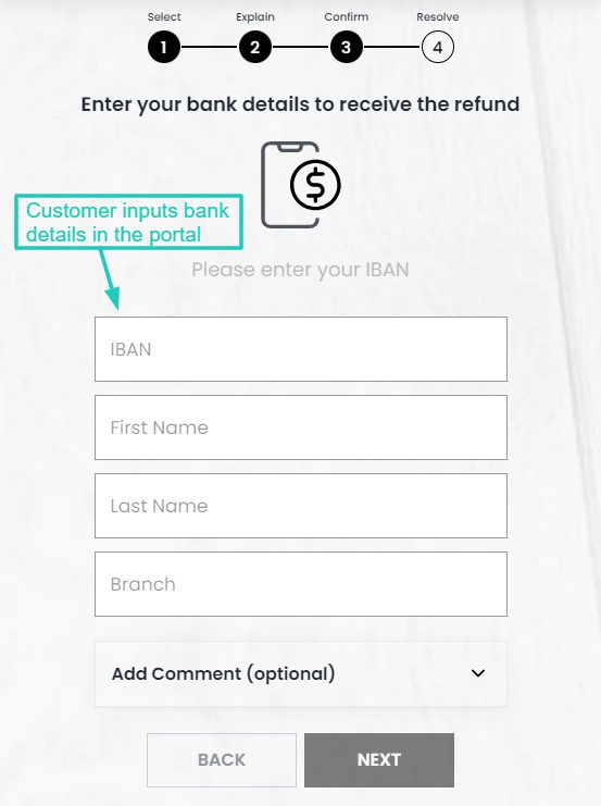 Refund to Bank Account