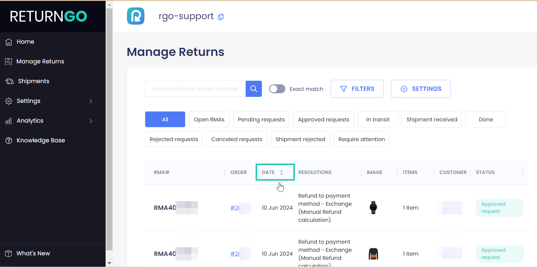Managing Return Requests (New Version)