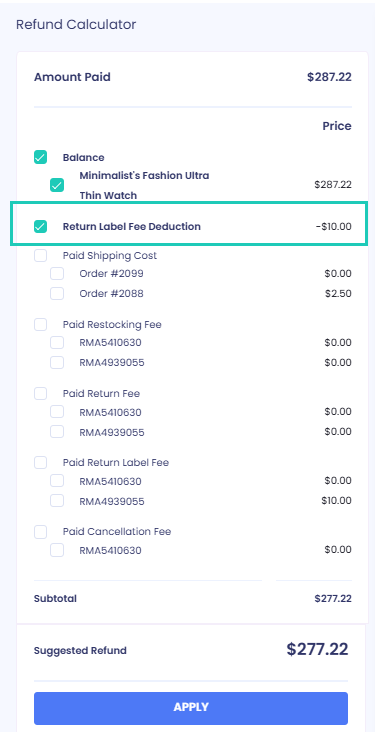 Refund Calculator