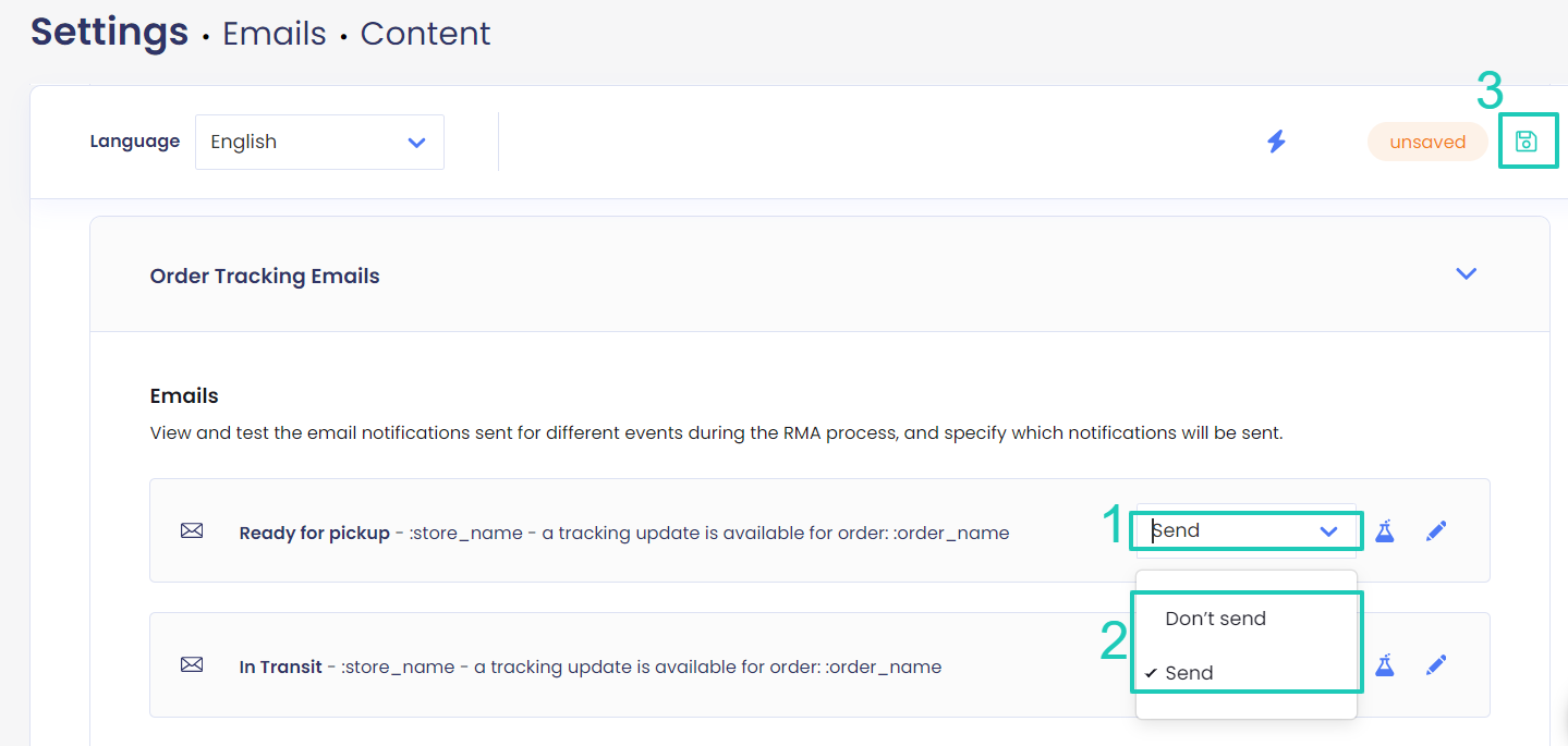 Order Tracking Notifications
