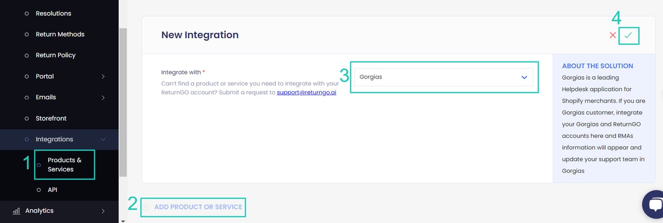 Integration With Gorgias
