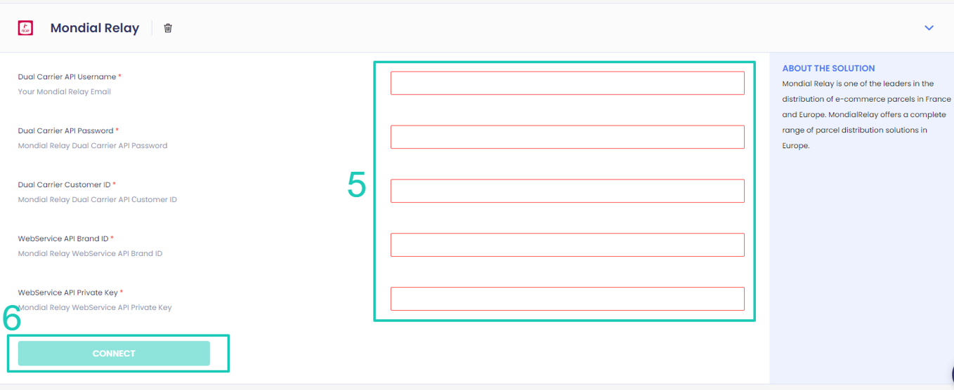 Integration With Mondial Relay