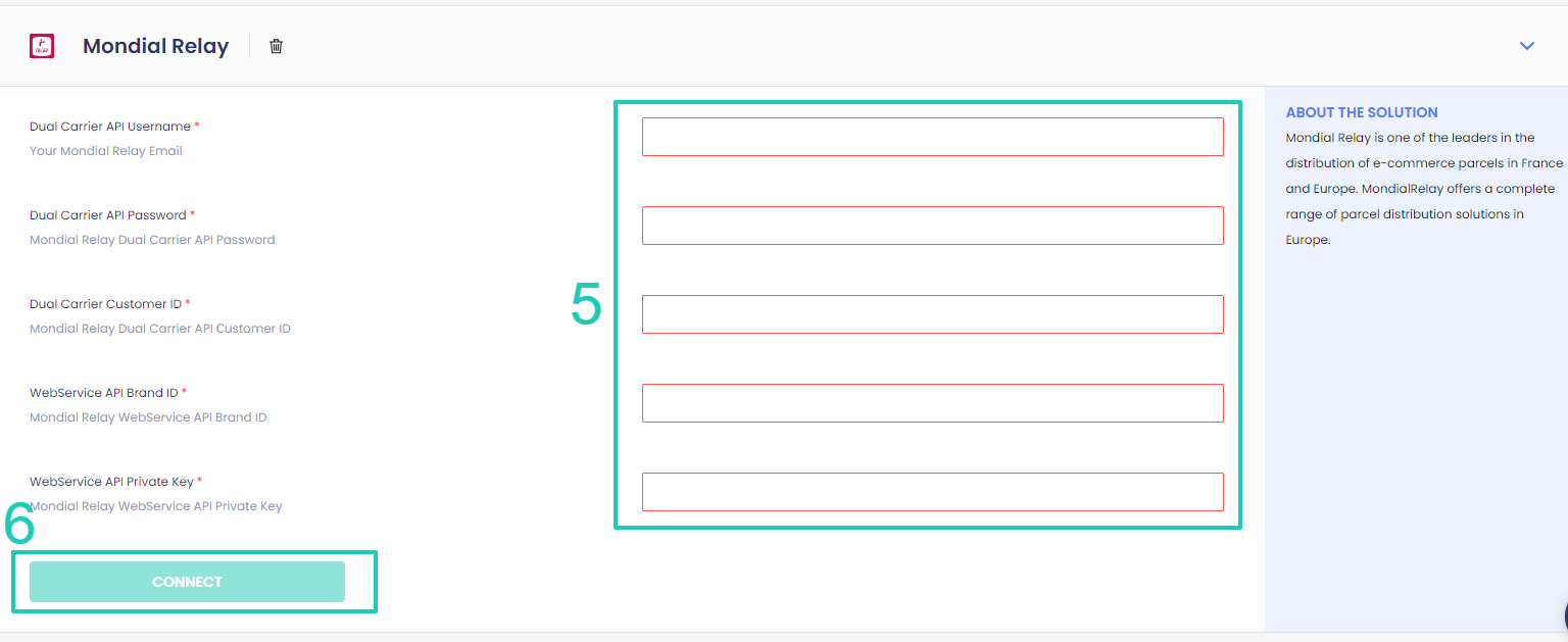 Integration With Mondial Relay