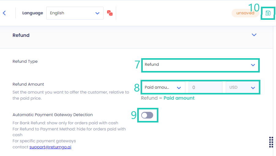 Refund to Payment Method