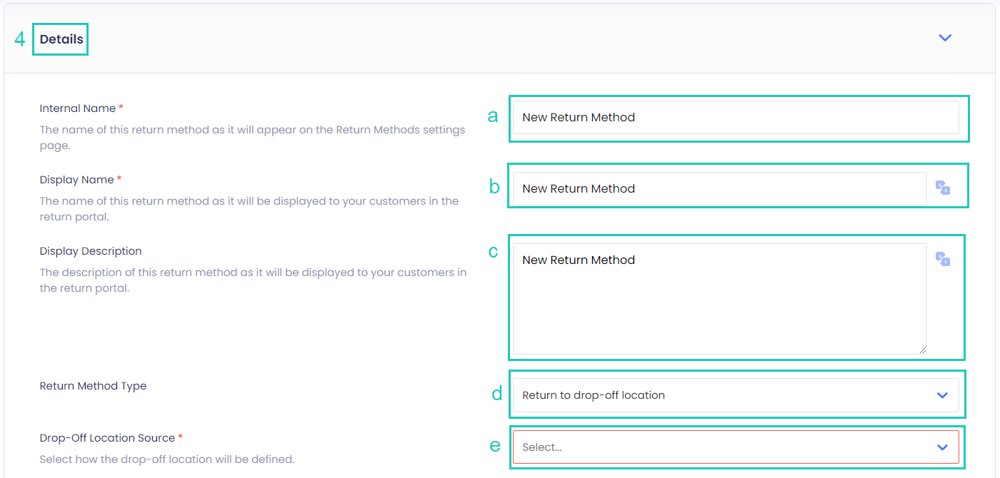 Return to Drop-Off Location